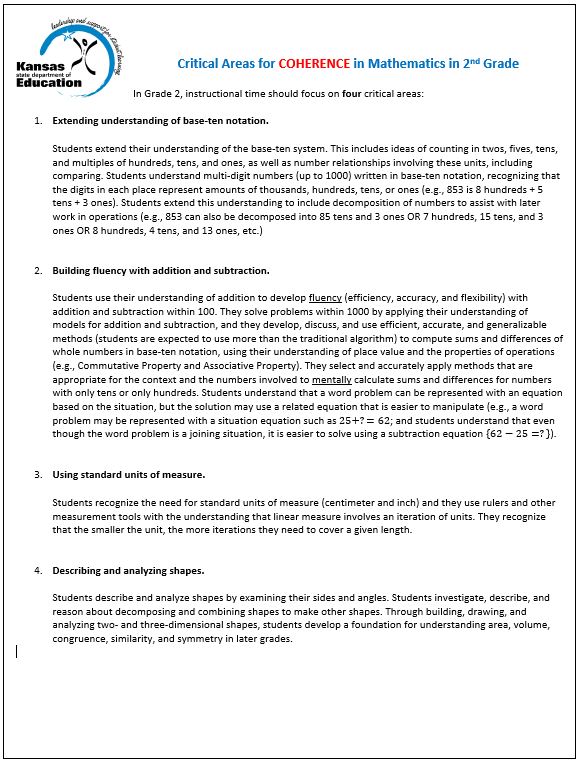 Kansas Standards for Mathematics > Kansas Math Standards Documents ...